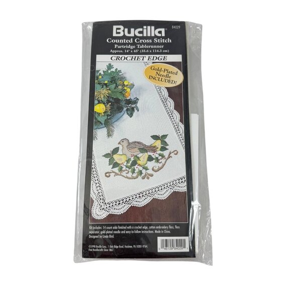 Bucilla | Dining | Bucilla Partridge Tablerunner Counted Cross Stitch ...